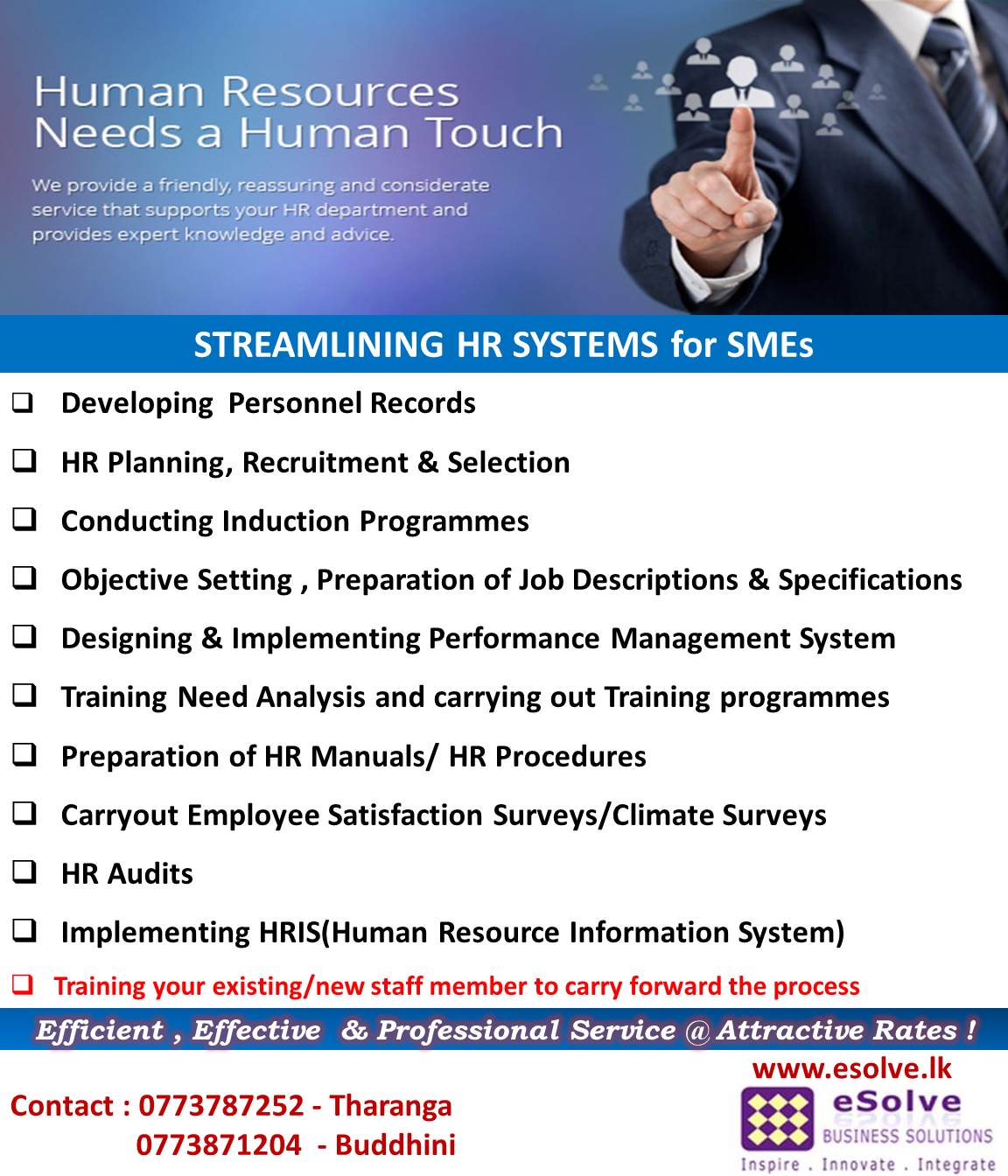 Human Resource Management Consultancy – eSolve Business Solutions